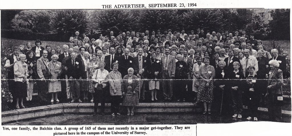 The Balchin Family Society’s 25th Anniversary! – Balchin Family Society