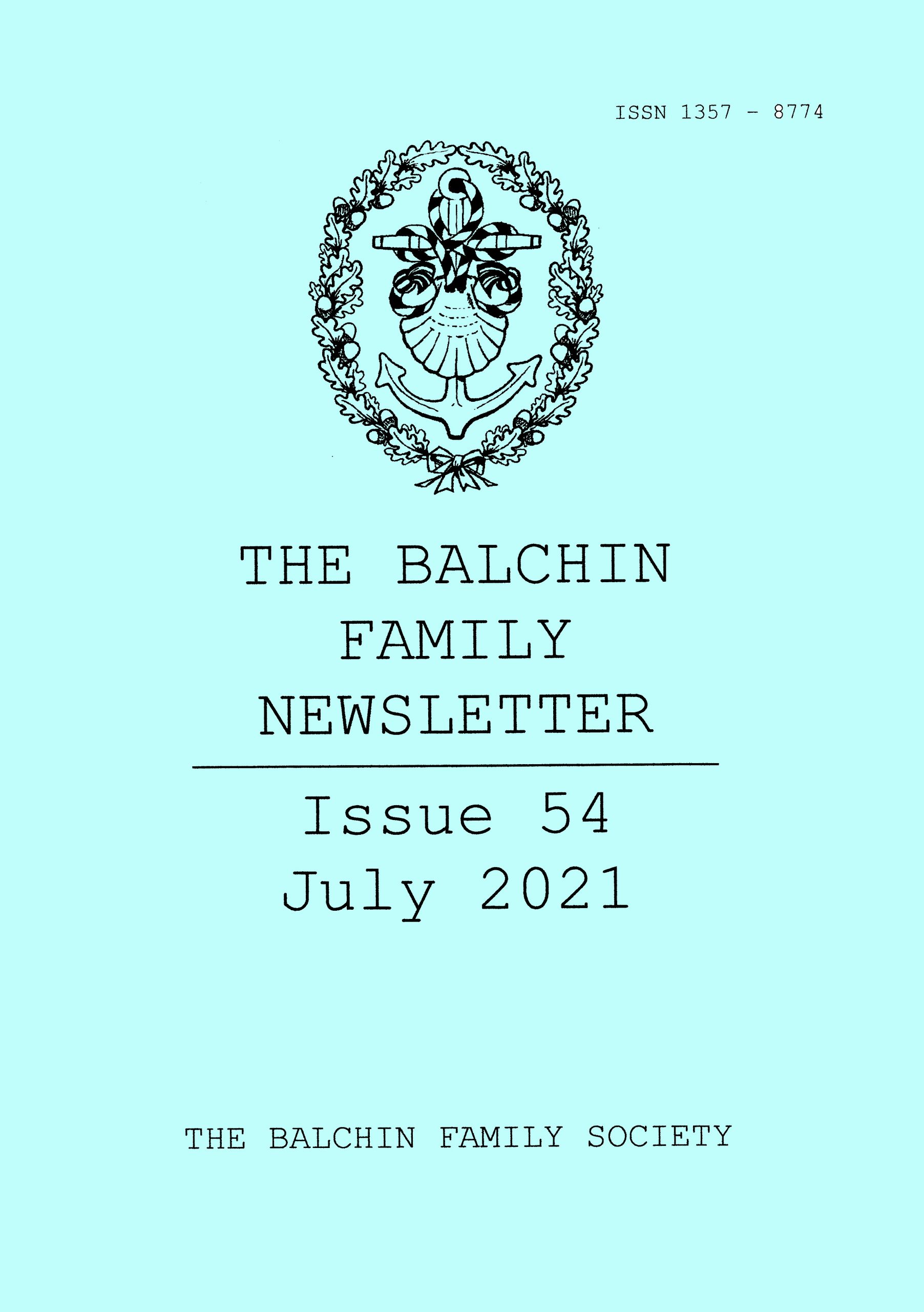 Issue 54 – Balchin Family Society